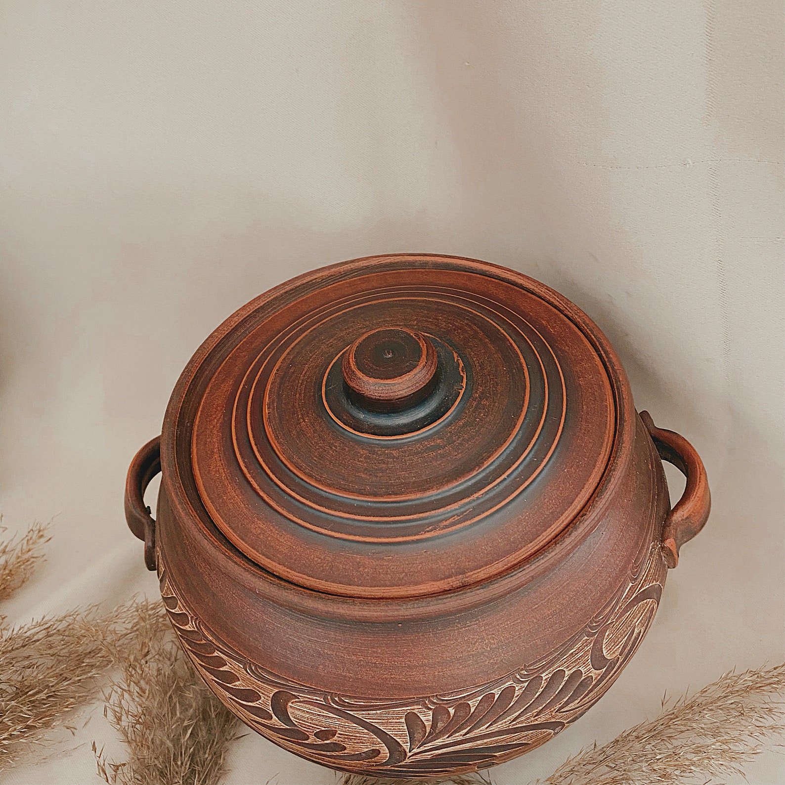 Clay Cooking Pot with Lid and Handle Pottery Baking Pot Clay | Etsy