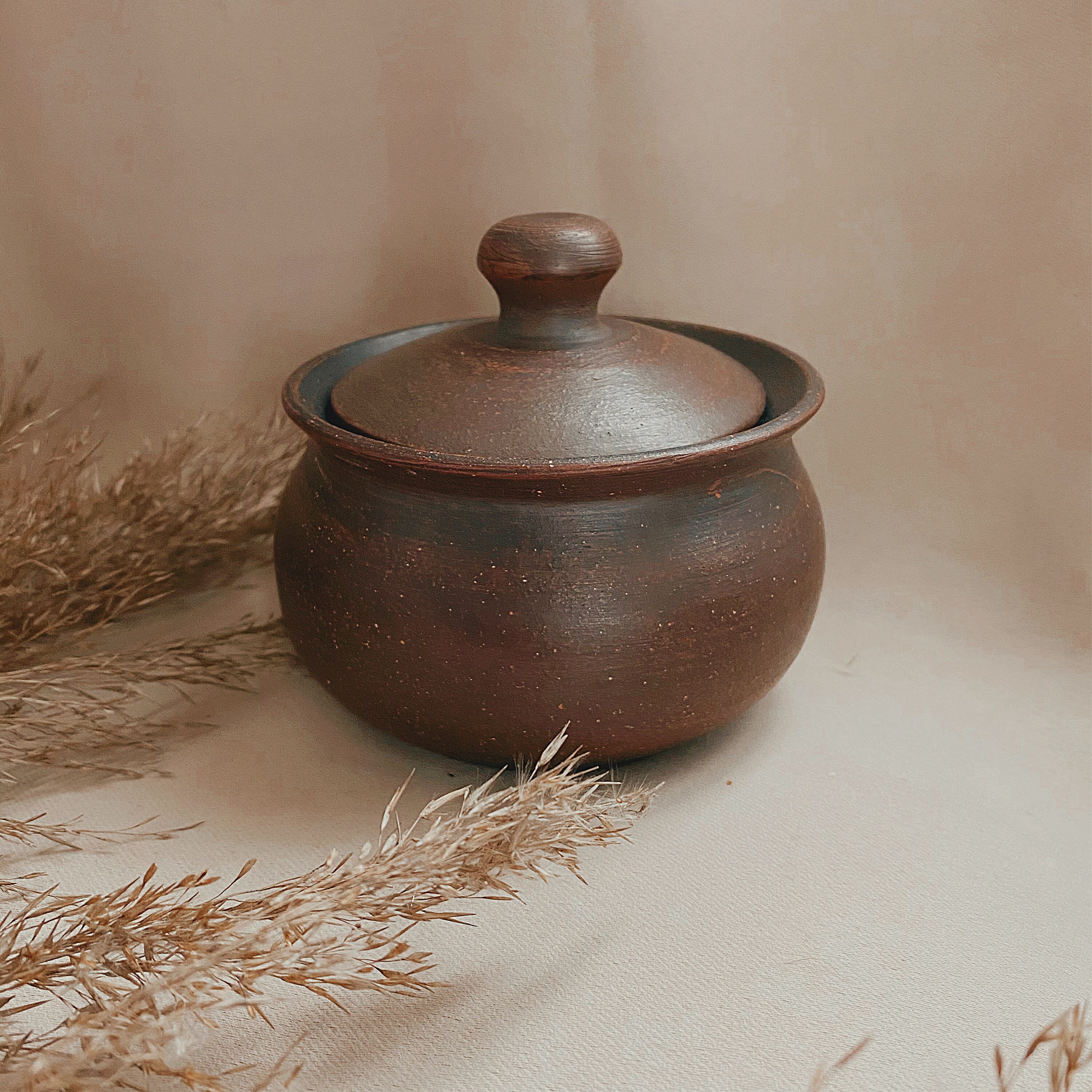 Pottery Storage Jar with Lid Small Clay Jar Ceramic Jar | Etsy