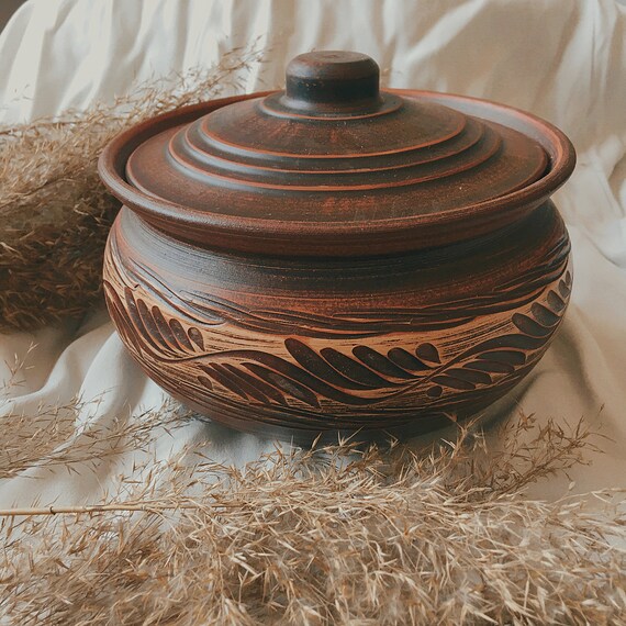 Clay Cooking Pot With Lid Ceramic Pot Baking Pot Clay Pot | Etsy