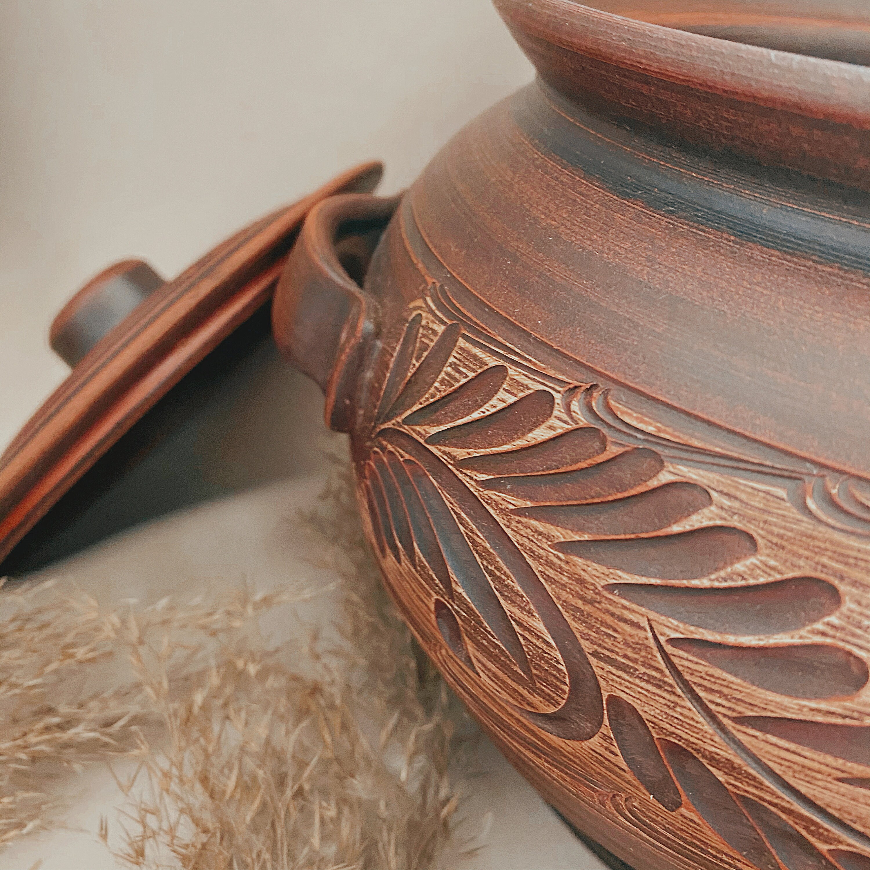 Clay Cooking Pot with Lid and Handle Pottery Baking Pot Clay | Etsy