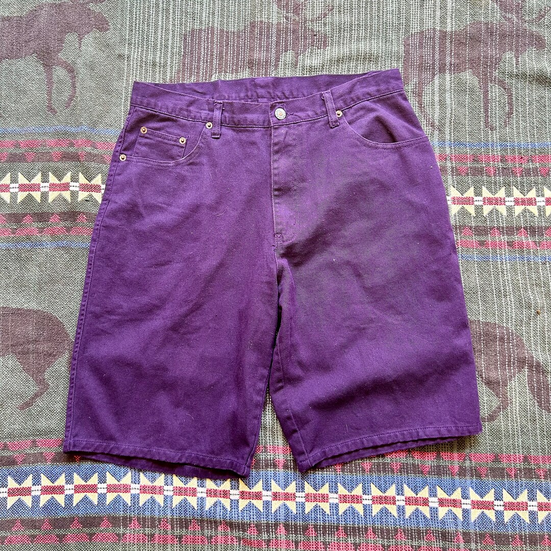 Vintage 90s Bugle Boy Purple Denim Jorts Shorts - Etsy