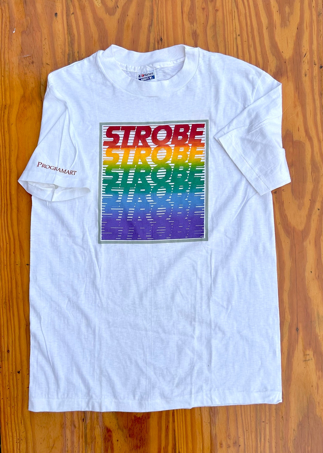 Vintage 90s Strobe Graphic Single Stitch T-shirt - Etsy