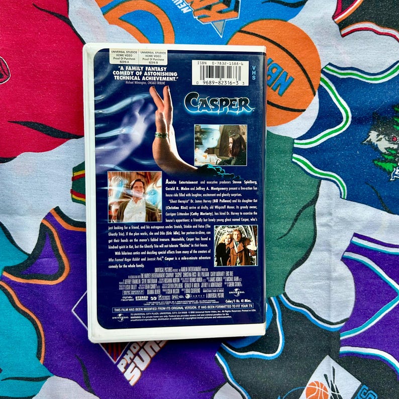 Casper VHS Tape (1995) Family Fantasy Comedy - Universal Studios - Etsy