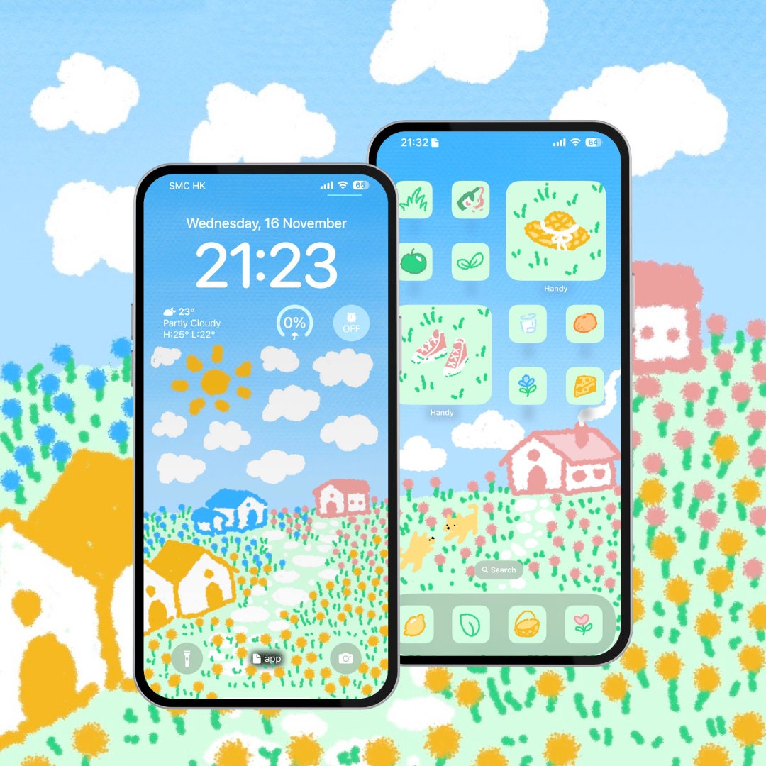 Field of Flowers Cute Icon Set, Cute Icons, Ios and Android App Icons ...