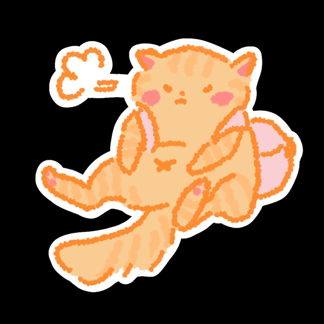 Angy Cat Stickers - Etsy