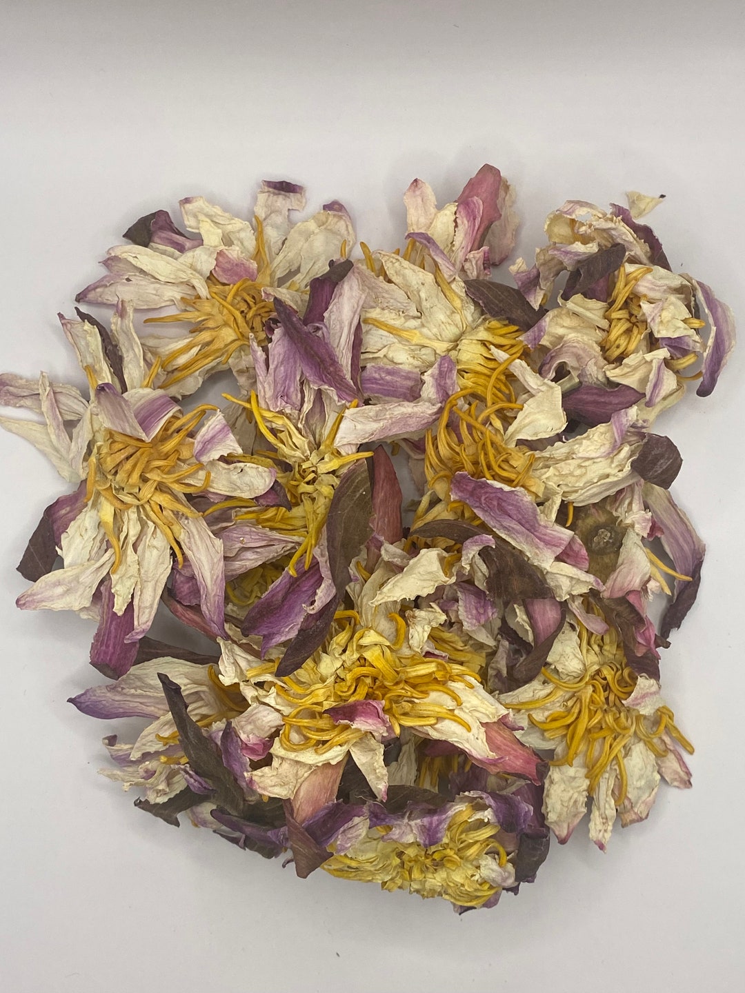 100% Organic Dried WHITE LOTUS Flower Nymphaea Ampla Ceylon Natural ...