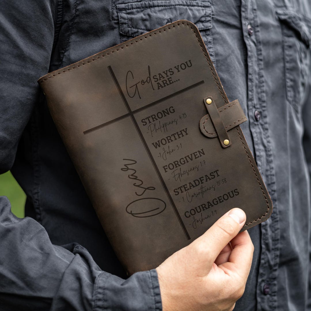 Mens Leather Prayer Journal Catholic Gifts for Him Leather Journal ...