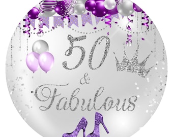 50 and Fabulous Sign | Etsy