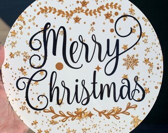 Gold Christmas Sign | Etsy