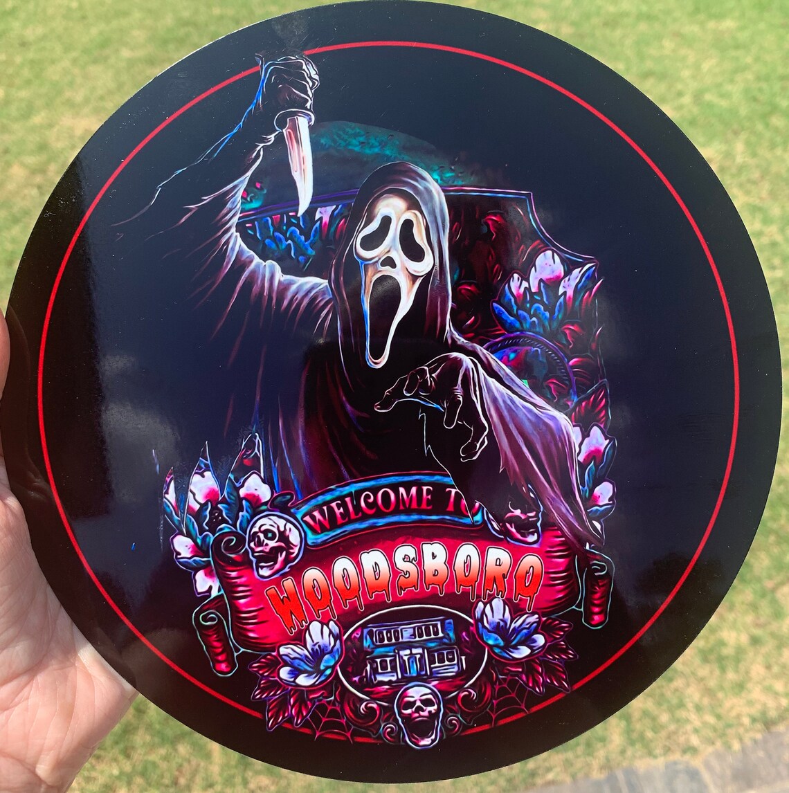 Scream Sign Metal Halloween Sign Wreath Sign | Etsy