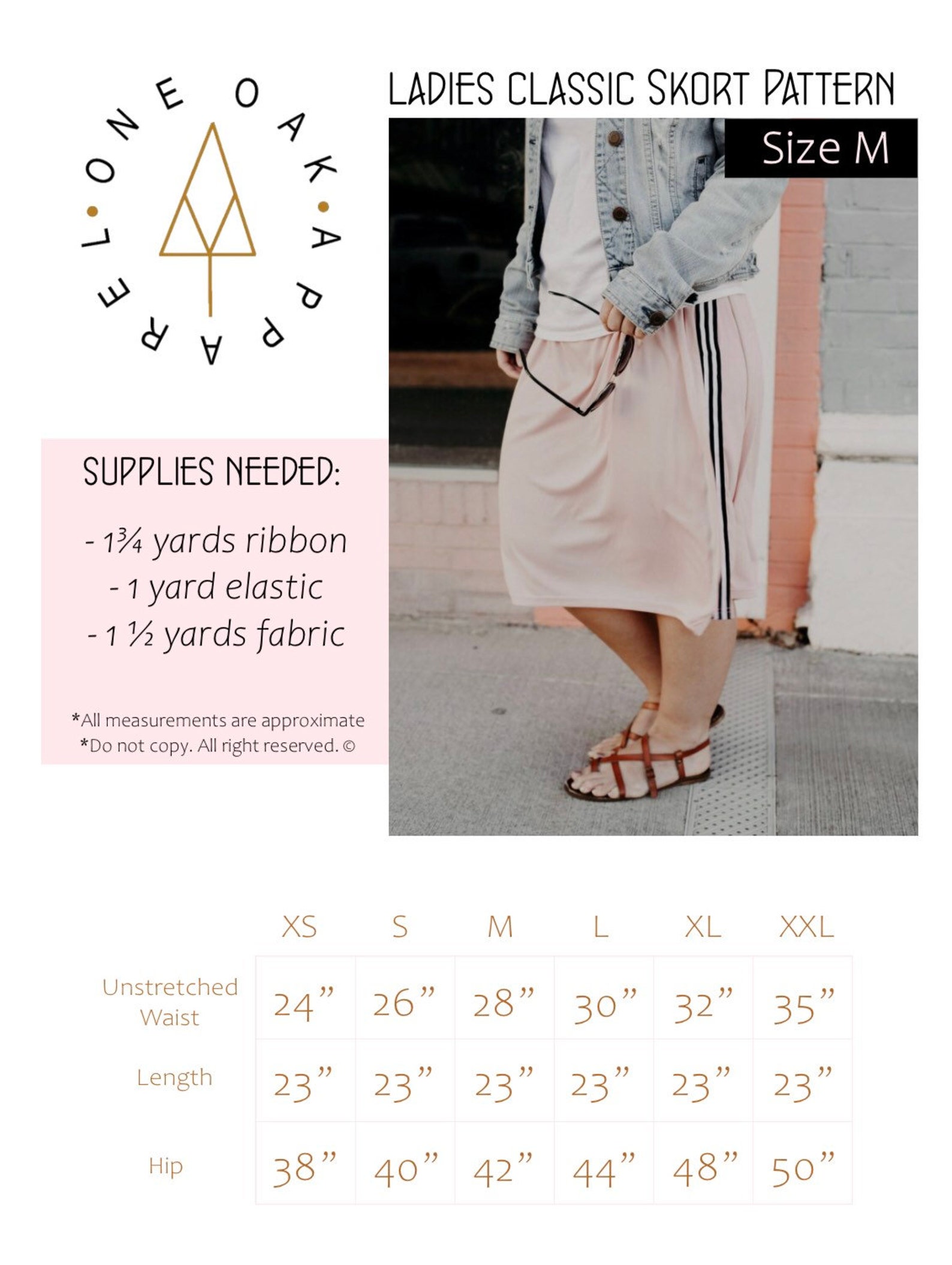 Ladies Classic Skort Pattern - Etsy