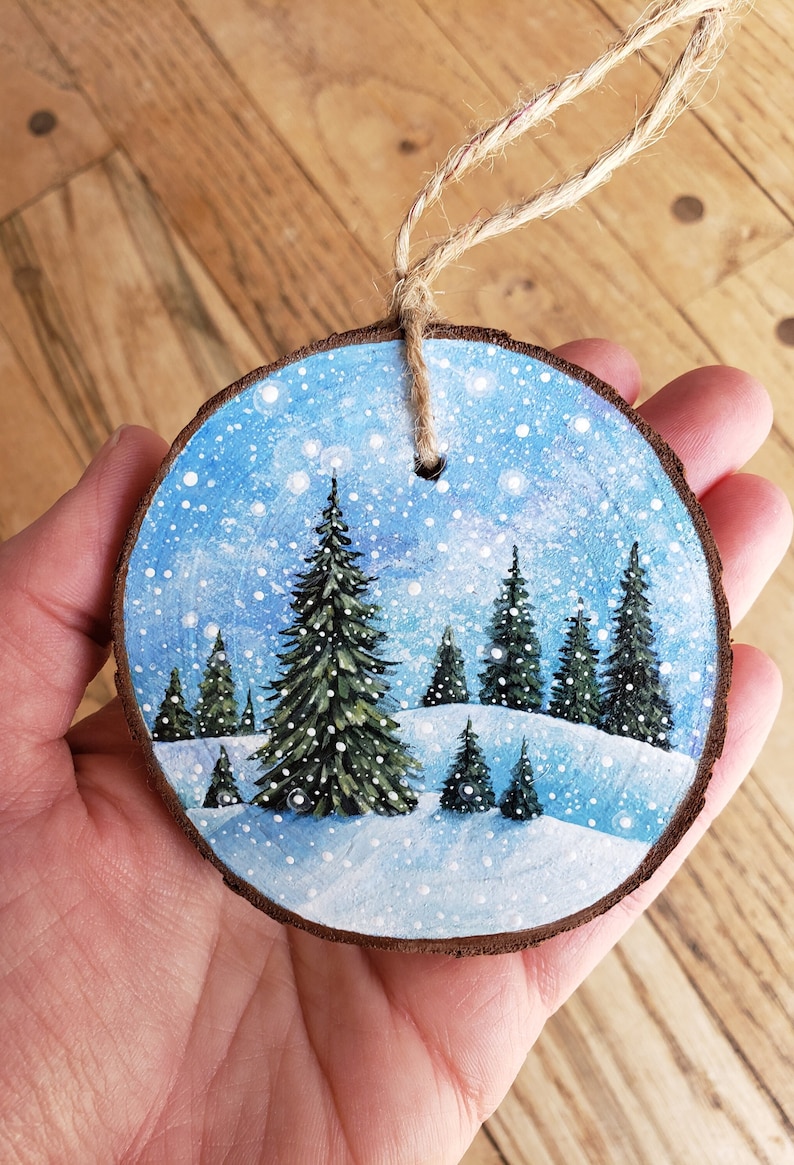 Hand Painted Wisconsin Ornament Cabin Decor Northwoods Art - Etsy