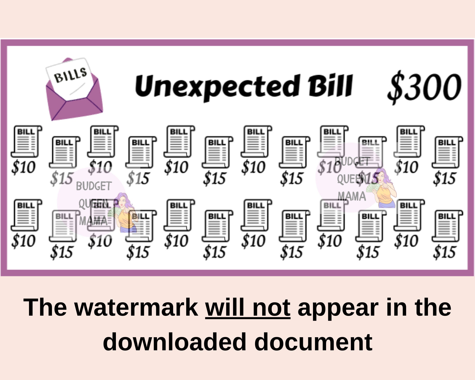 Unexpected Bill Savings Challenge - Unexpected Bill Tracker - A6 Cash ...