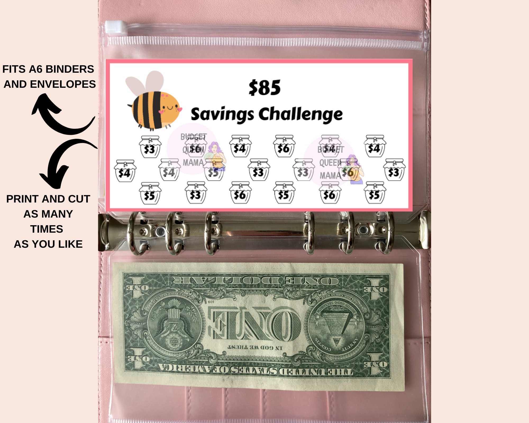 Small Budget Savings Challenge Low Income Savings A6 A6 - Etsy