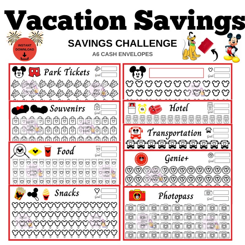 Disneyland Savings Tracker - Etsy