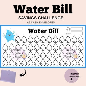 Water Bill Tracker A6 - Water Bill Savings Challenge - Bills Savings ...
