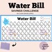 Water Bill Tracker A6 Water Bill Savings Challenge Bills - Etsy