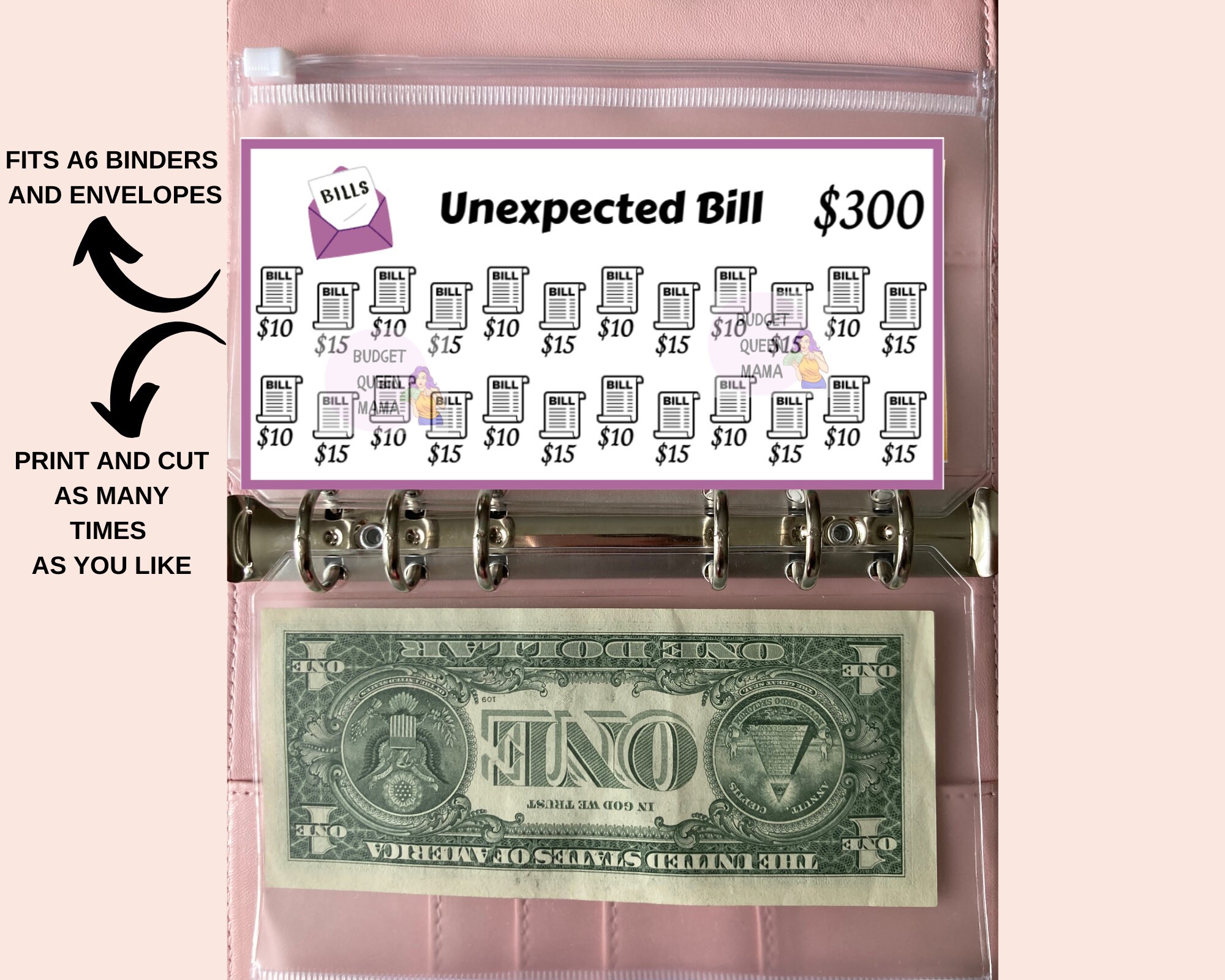 Unexpected Bill Savings Challenge - Unexpected Bill Tracker - A6 Cash ...