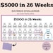 26 Weeks Savings Challenge 26 Week Tracker 5000 Savings A6 Cash ...