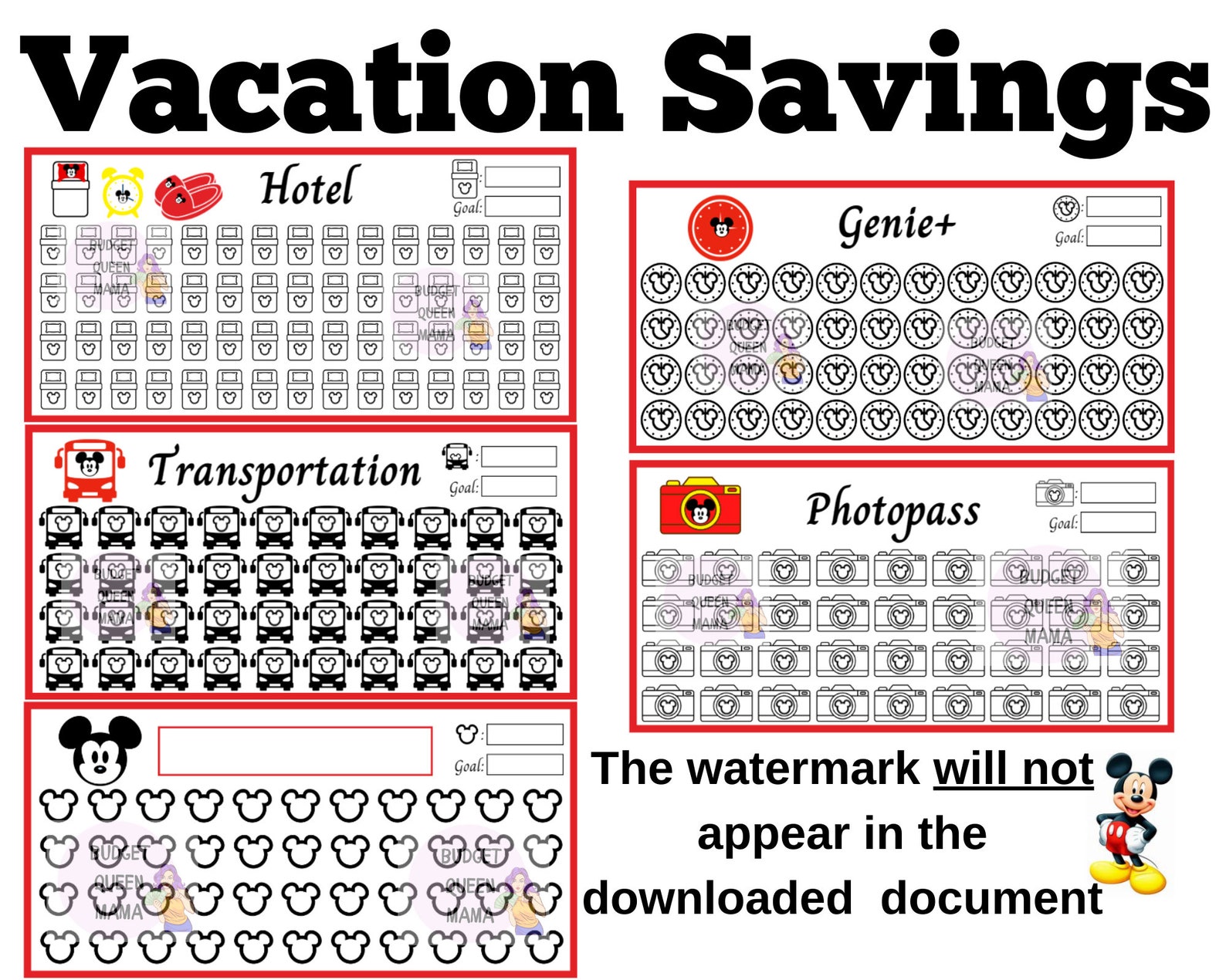 Vacation Savings Challenge Bundle - Theme Park Vacation Savings Bundle ...