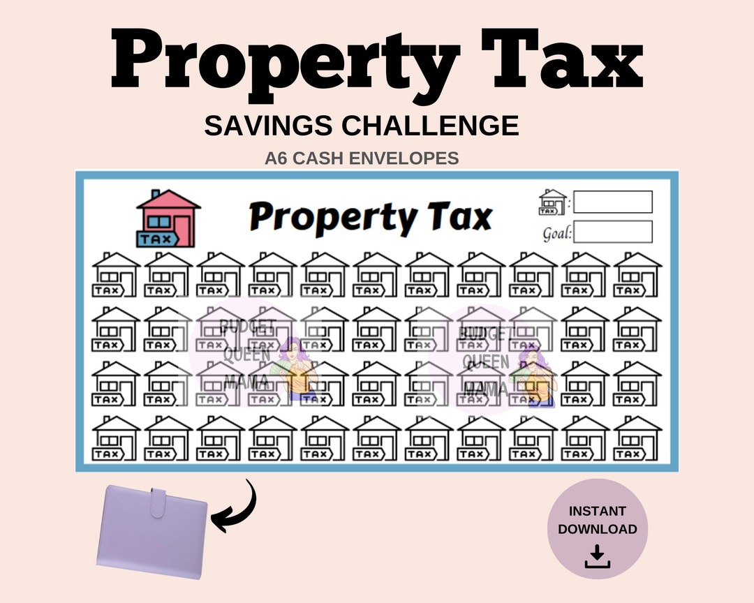 Property Tax Savings Challenge - Fits A6 Cash Envelopes - Taxes Tracker ...