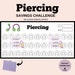 Piercing Savings Challenge A6 - Piercing Fund - Piercing Budget - Fits ...
