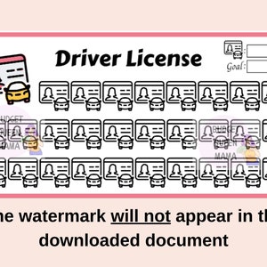 Driver License Savings Challenge - Driver License Tracker A6 - Car ...