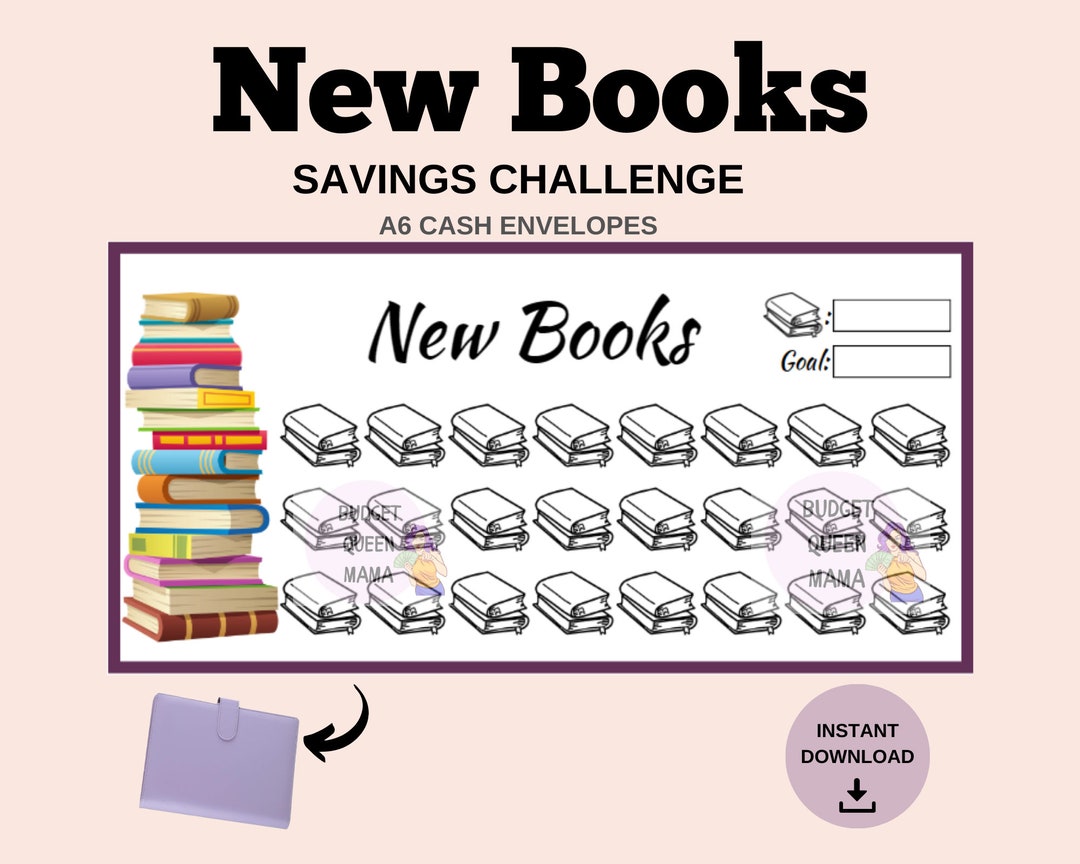 Book Tracker A6 - Book Savings Challenge - A6 Cash Envelopes - New Book ...