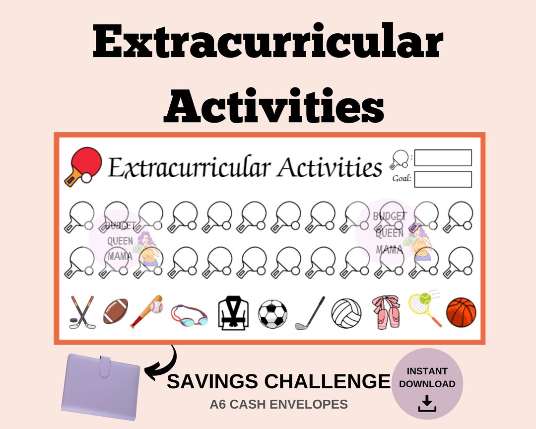 Extracurricular Activities Savings Challenge - Kids Sports Savings ...