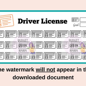 Driver License Savings Challenge - Driver License Tracker - Car Savings ...