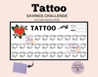 Piercing Savings Challenge A6 - Piercing Fund - Piercing Budget - Fits ...