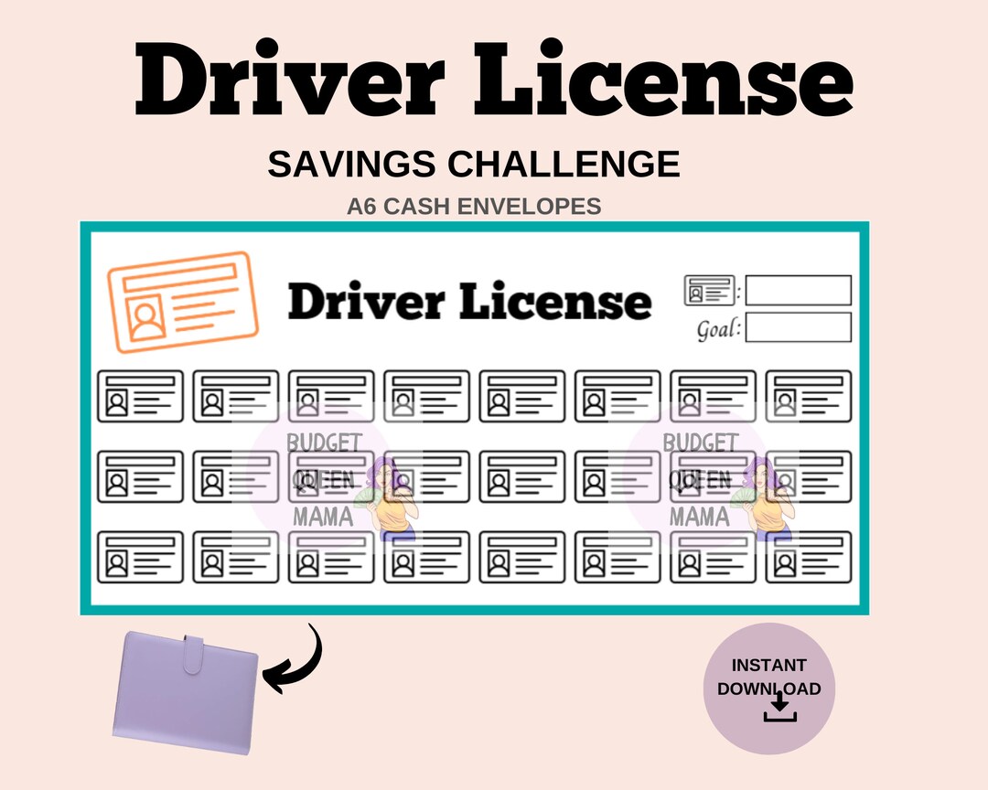 Driver License Savings Challenge - Driver License Tracker - Car Savings ...