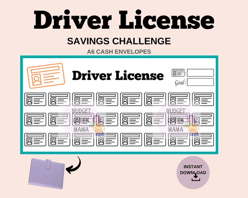 Driver License Savings Challenge - Driver License Tracker - Car Savings ...