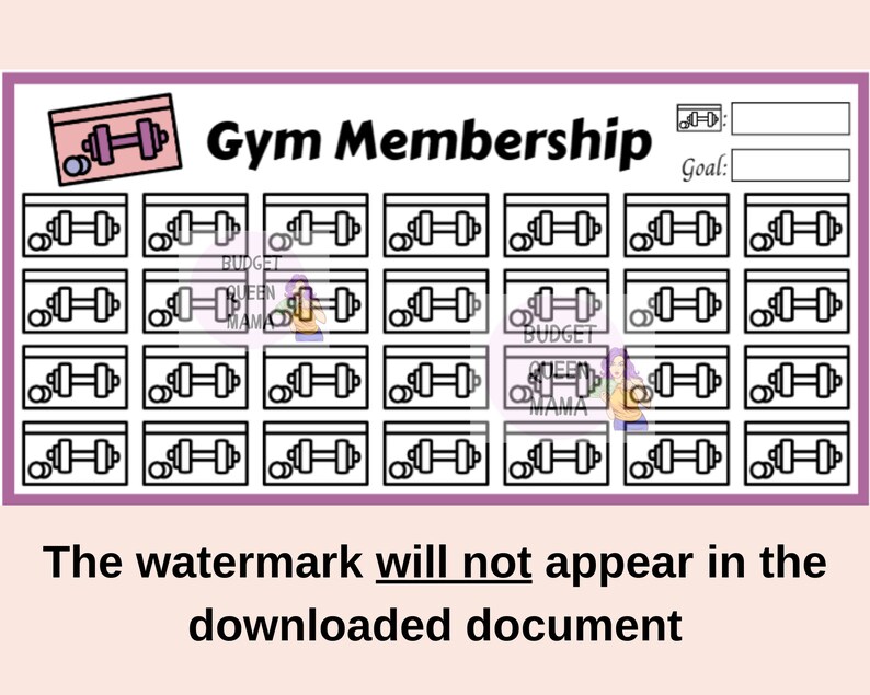 Gym Membership Tracker A6 - Gym Membership Savings Challenge - Fits A6 ...