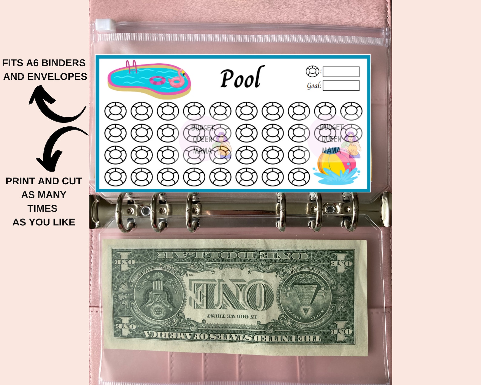 Pool Savings Challenge - A6 Cash Envelopes - Pool Tracker - Home ...
