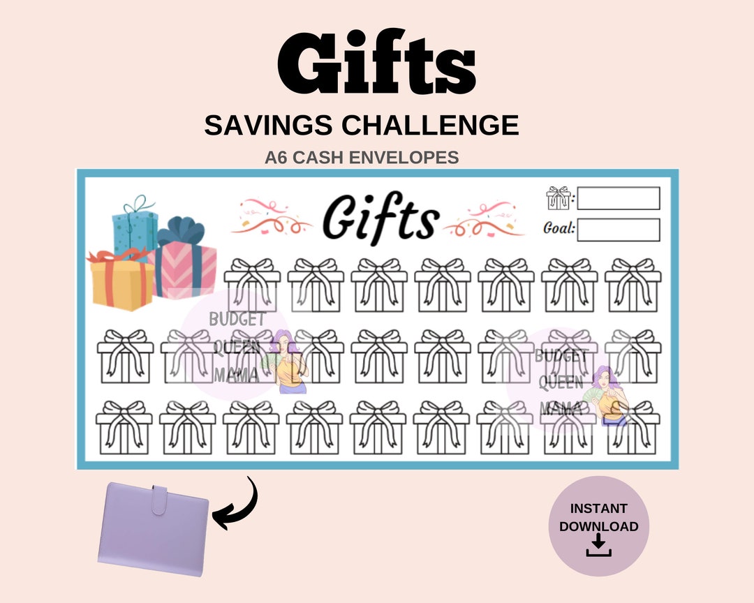 Gifts Tracker A6 Gifts Savings Challenge Fits A6 Cash Envelopes Gift ...
