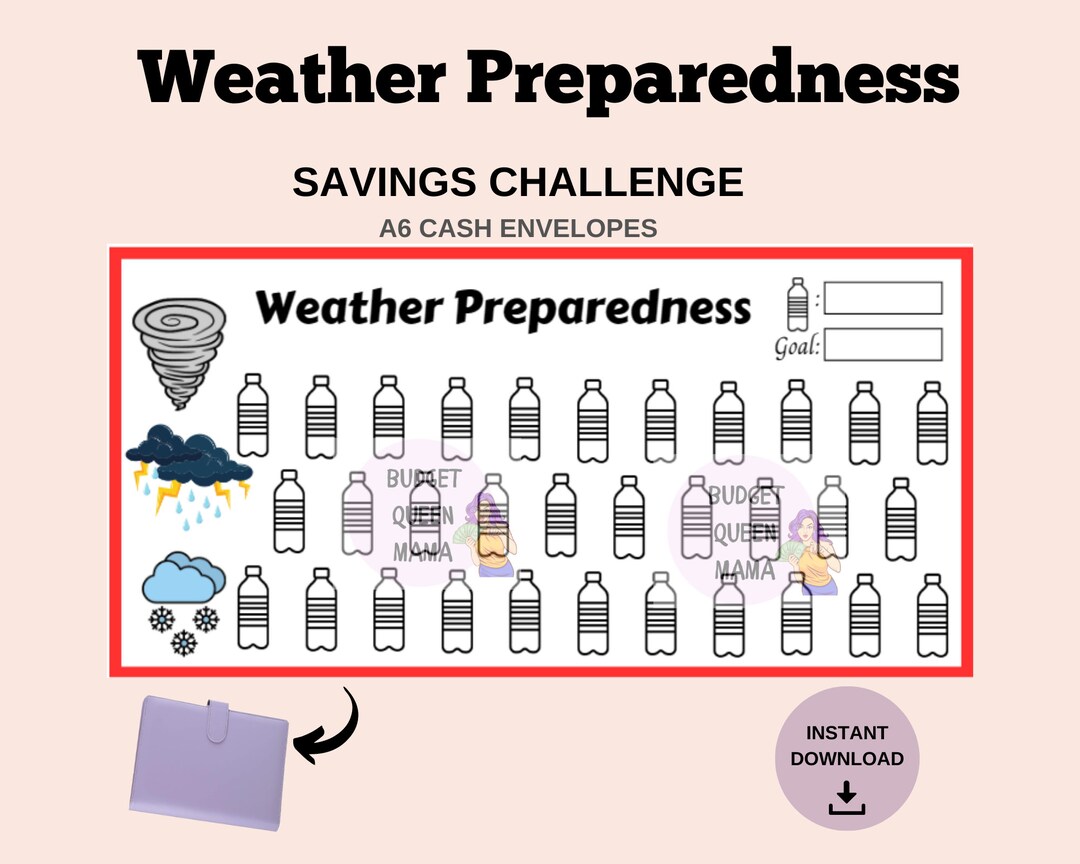 Emergency Savings Challenge - Weather Preparedness Savings - Emergency ...