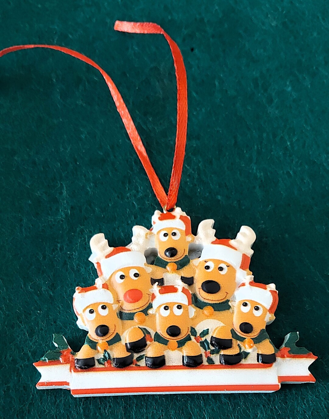 Christmas Family Pendant Family of 6 Reindeer to Personalize - Etsy