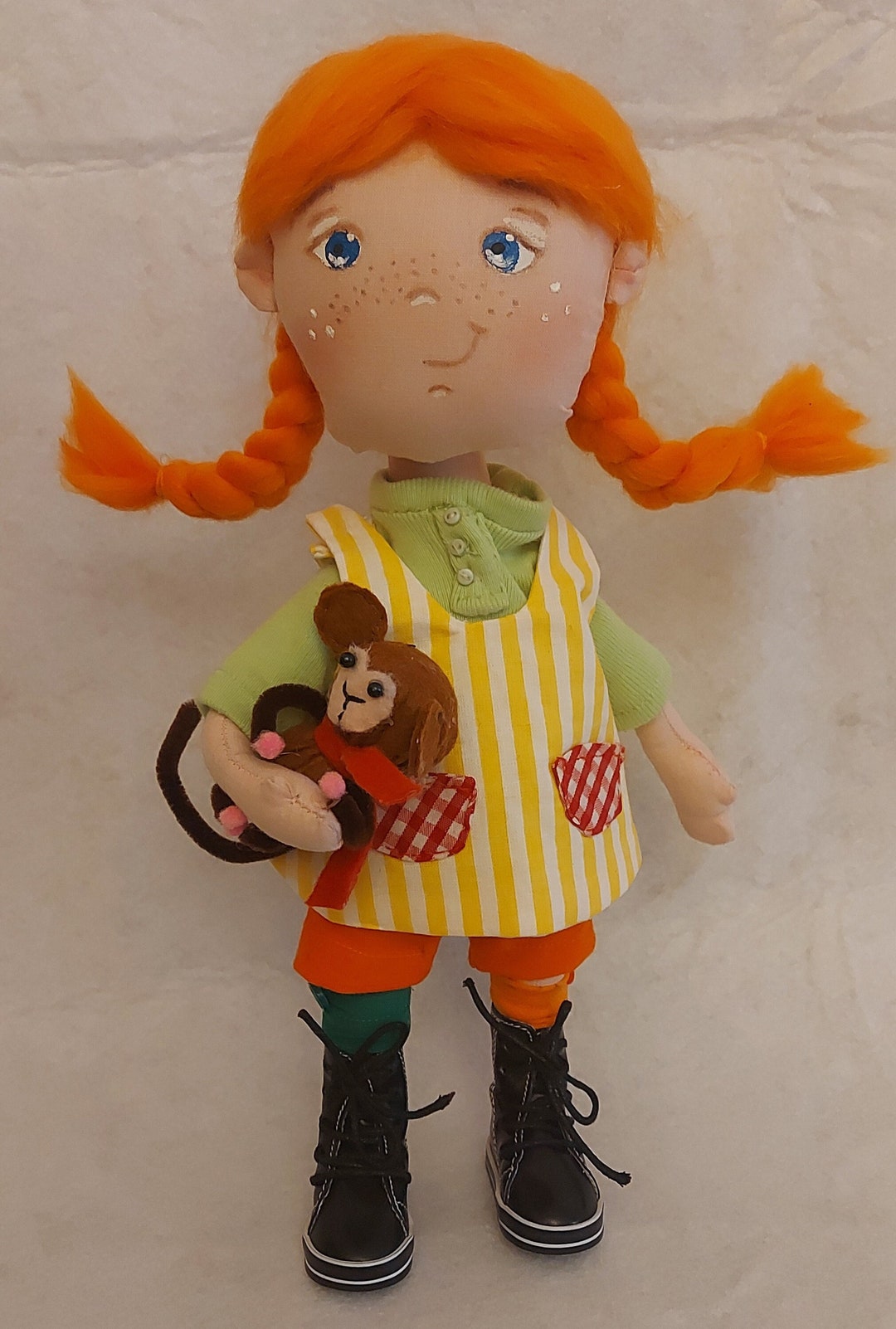 Pippi Longstocking pippi Langstrump Cloth Doll With Mr. Nilson Monkey ...
