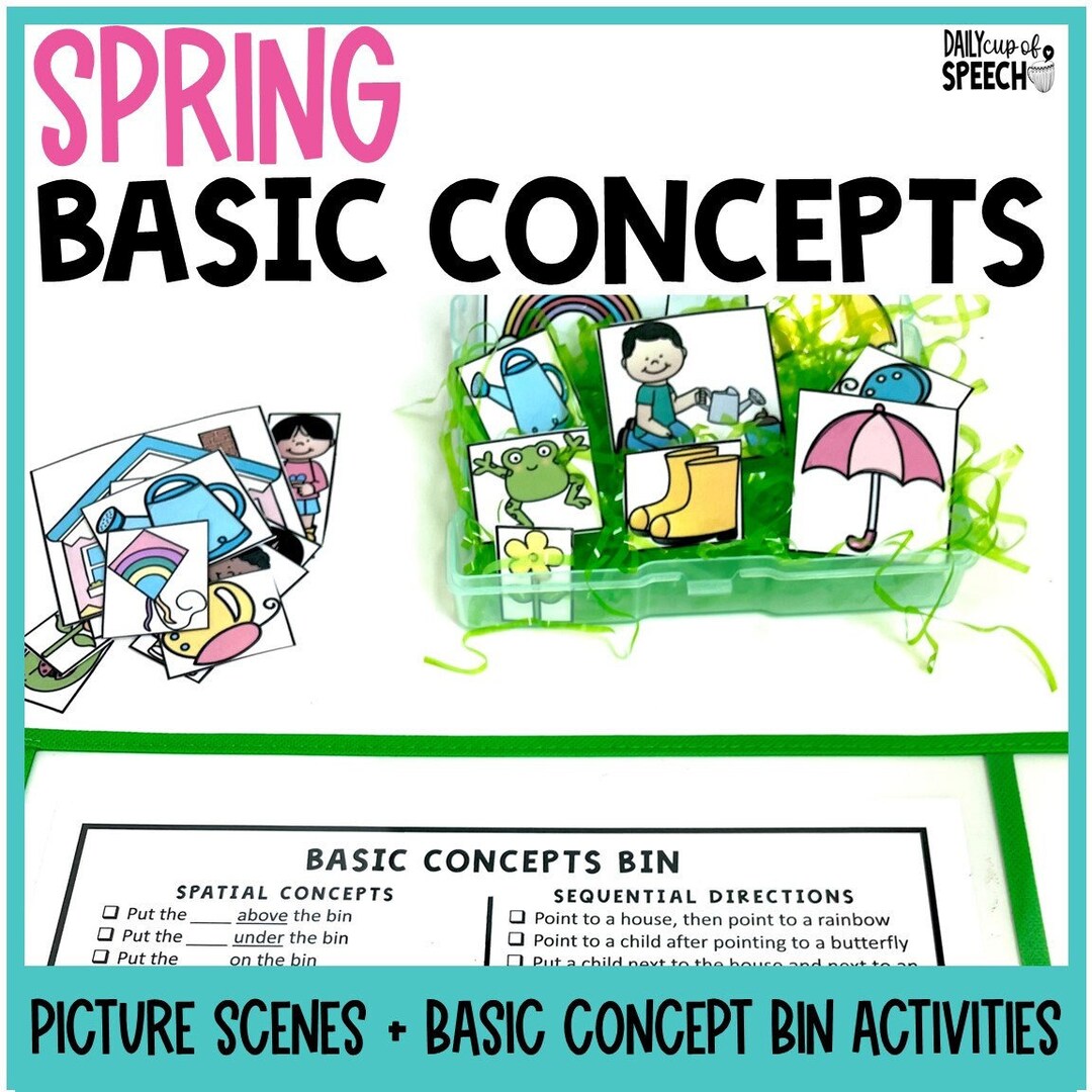 Spring Picture Scenes Speech Therapy Spatial Concepts Speech Therapy ...