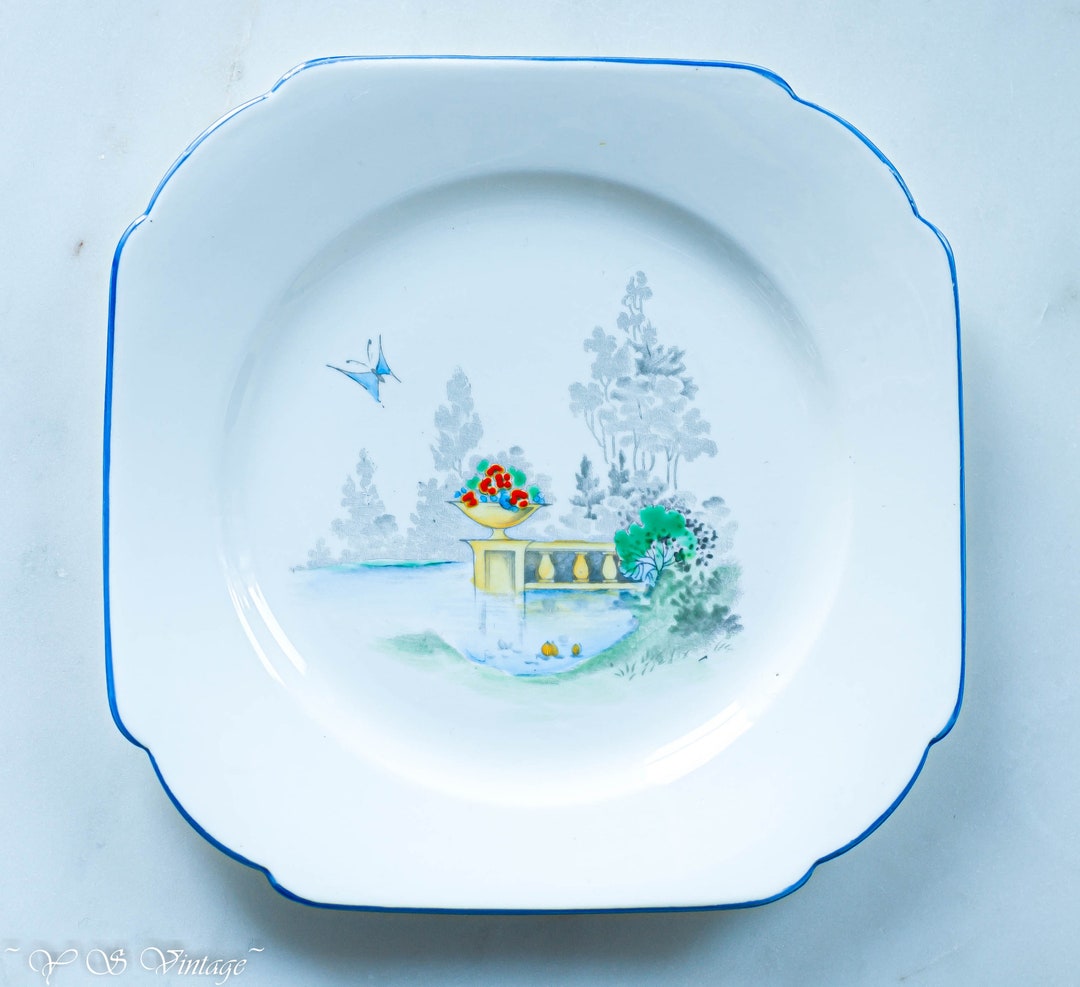 Vintage Shelley Side Plate - Pattern "lakeside Balcony" - Etsy