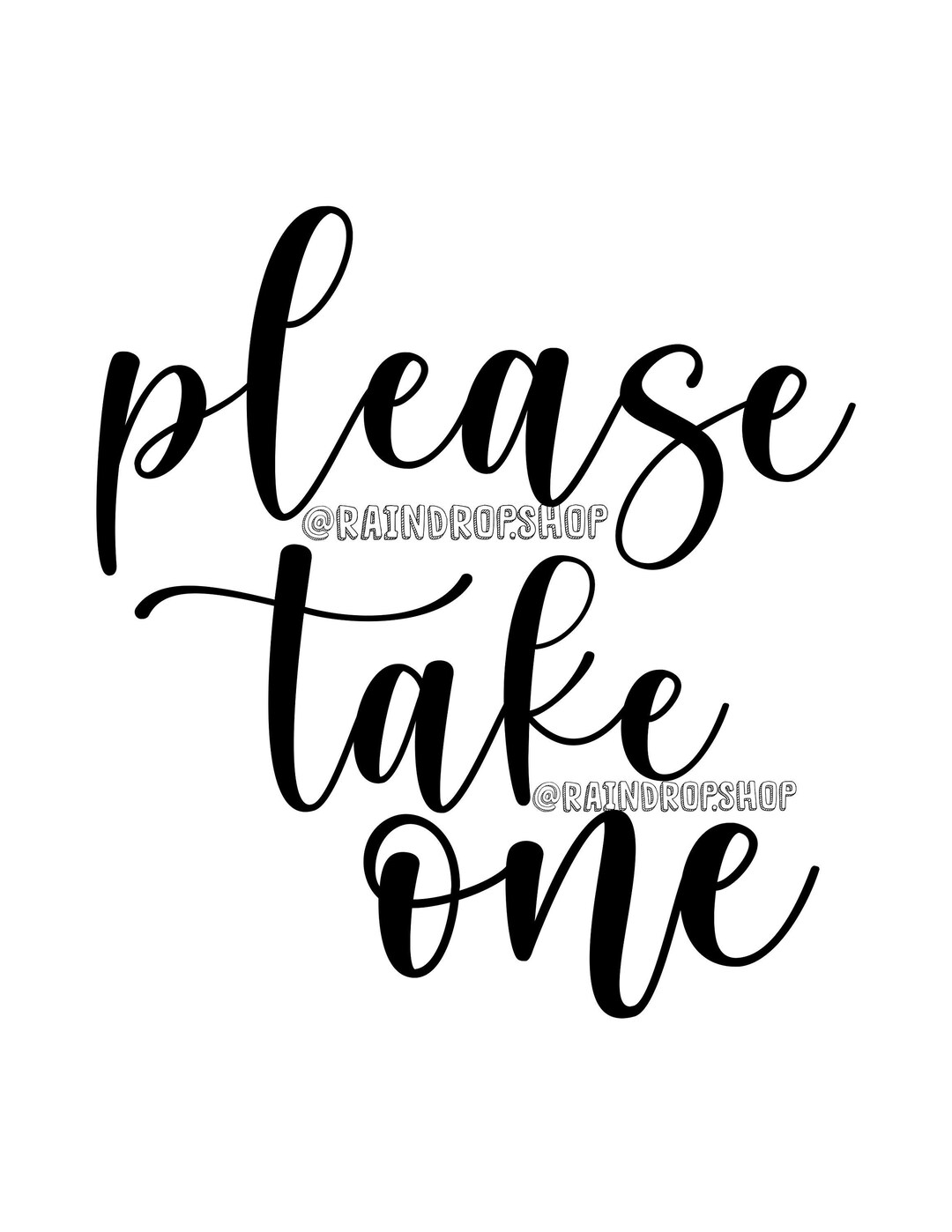 PRINTABLE Please Take One- Wedding Sign Party Favor Sign - Etsy