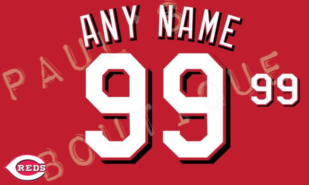 Cincinnati Reds Lettering Kit for an Authentic 2005 Alternate Jersey ...