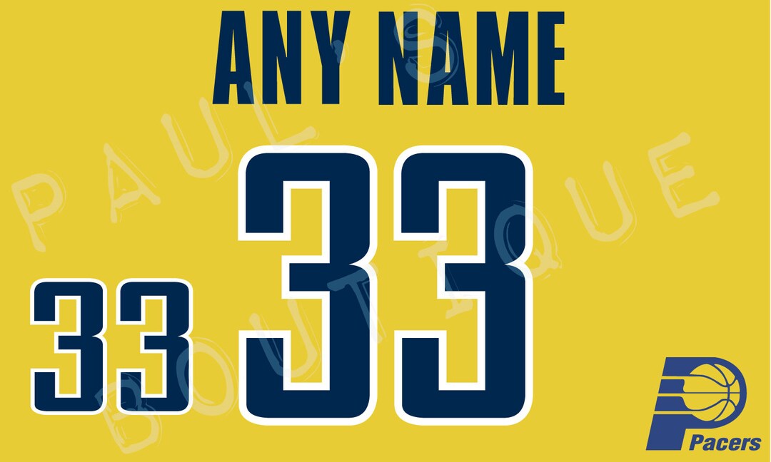 Indiana Pacers Lettering Kit for an Authentic 2000's Alternate Jersey ...