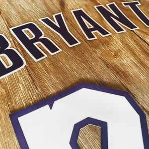 Los Angeles Lakers Lettering Kit for an Authentic Home Jersey - "bryant ...