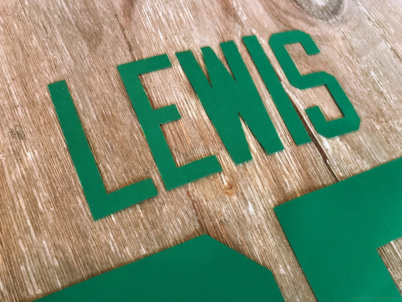 Boston Celtics Lettering Kit for an Authentic Home Jersey | Etsy