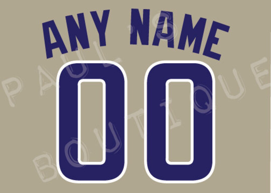 San Diego Padres Lettering Kit for a Vintage Road Jersey (2004-2011 ...