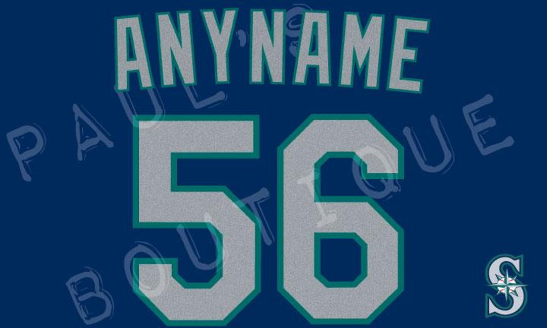 Seattle Mariners Lettering Kit for an Authentic Alternate Navy 2000 ...