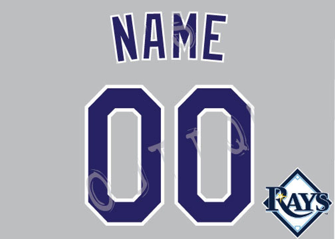 Tampa Bays Rays Lettering Kit for an Authentic Home or Road Jersey ...