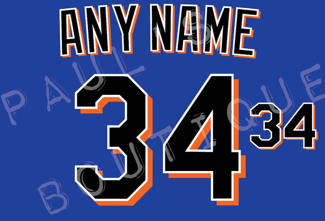 New York Mets Lettering Kit for an Authentic Batting Jersey - ANY NAME ...